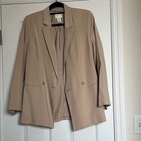 H&M | Jackets & Coats | Hm Beige Blazer | Poshmark